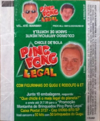 Chicle de Bola Ping Pong Legal — Adams | TrocaFigurinhas